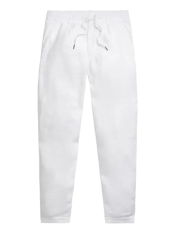 Polo Ralph Lauren Drawstring-waist Linen Trousers - White