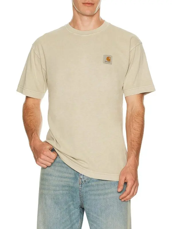 Carhartt Work In Progress Short Sleeve Nelson T-shirt In Grey - Cream