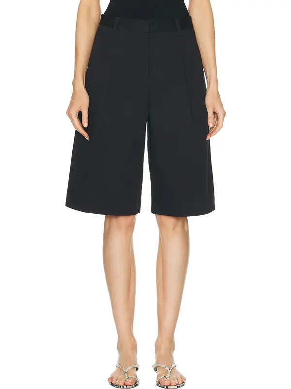 Matteau Long Chino Short - Black