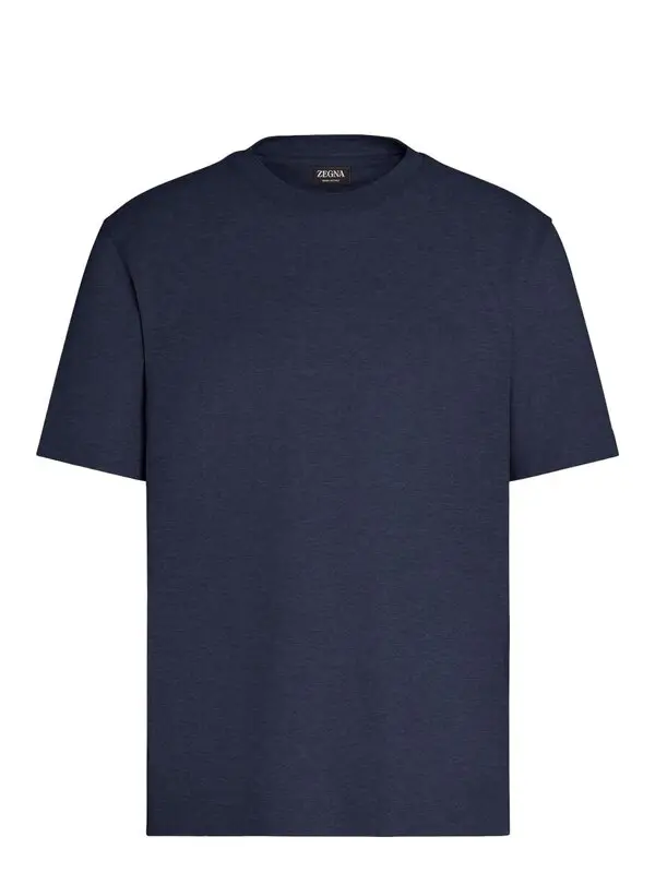 Zegna Fine-knit Linen T-shirt - Blue