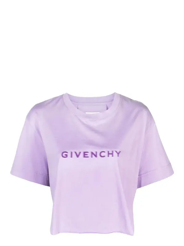 Givenchy 4g Flocked Cotton T-shirt - Purple