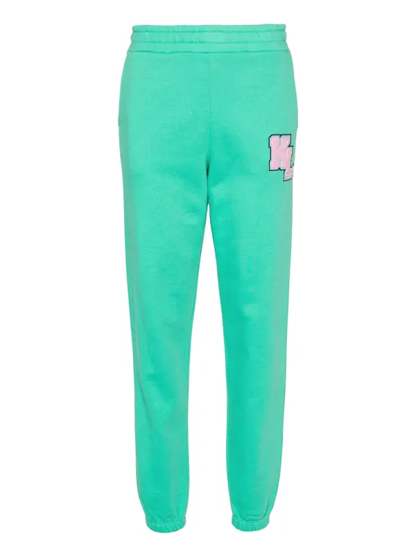 Karl Lagerfeld Logo-appliqué Tapered Trousers - Green
