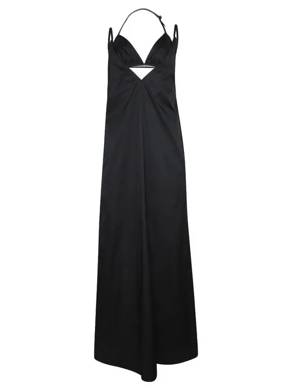 Zeynep Arçay Triangle Maxi Poplin Dress - Black