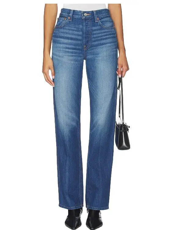 RE/DONE 90s High Rise Loose Jeans - Viper Blue