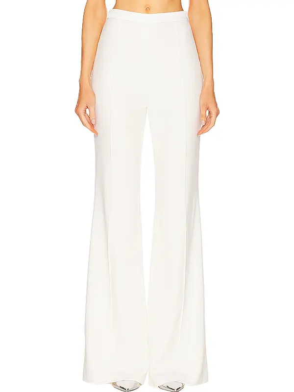 NADINE MERABI Charlotte Wide Leg Trouser - White
