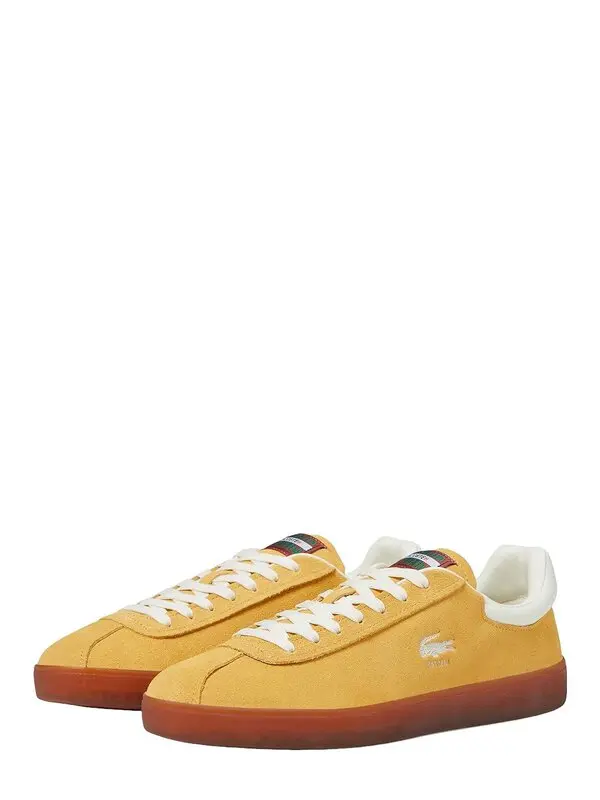 Lacoste Baseshot Lace-up Suede Sneakers - Yellow