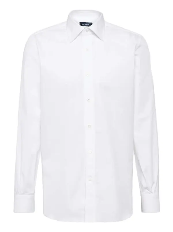 Thom Sweeney Lecce Cotton Poplin Shirt - White