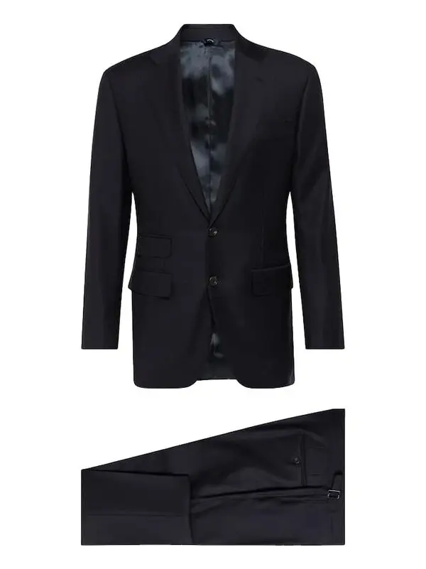 Thom Sweeney Weighhouse Wool Suit - Blue
