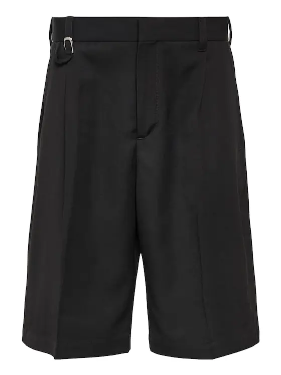 Jacquemus Le Short Melo Wool Bermuda Shorts - Black