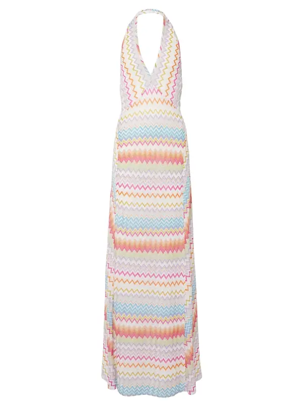 Missoni Zig Zag Halterneck Maxi Dress - Multicoloured