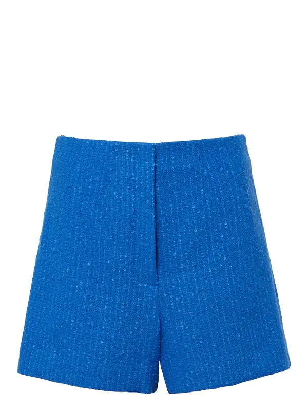 Veronica Beard Jazmin Cotton-blend Tweed Shorts - Blue