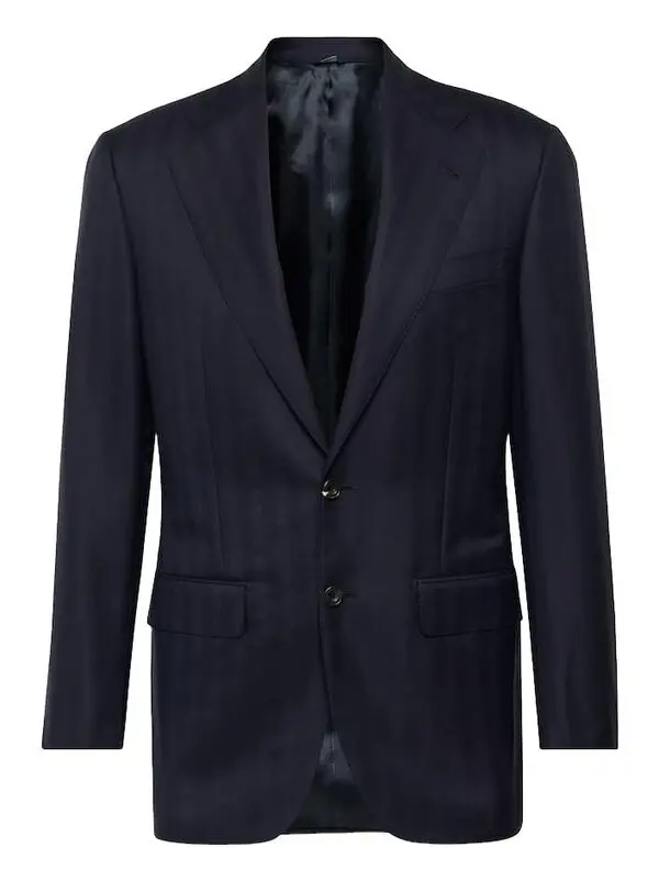 Thom Sweeney Wool Suit Jacket - Blue