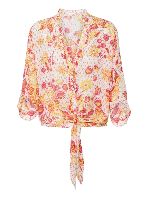 Poupette St Barth Azia Floral Shirt - Pink