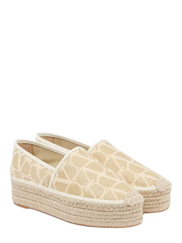 Valentino Garavani Toile Iconographe Espadrilles - Beige