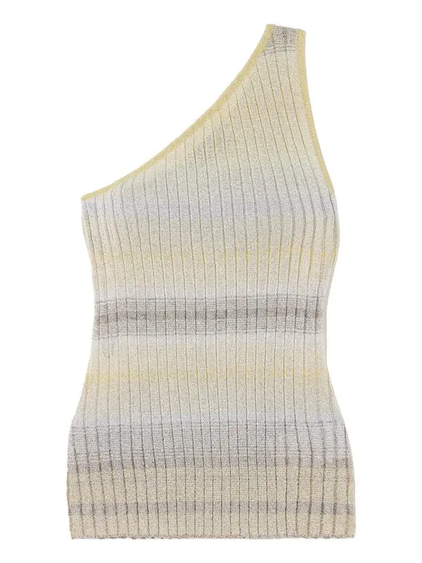 Missoni One-shoulder Ribbed-knit Top - Multi