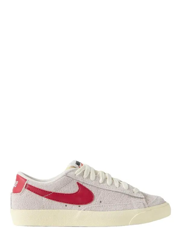 Nike Blazer Low '77 Vintage Leather-trimmed Brushed-suede Sneakers - White