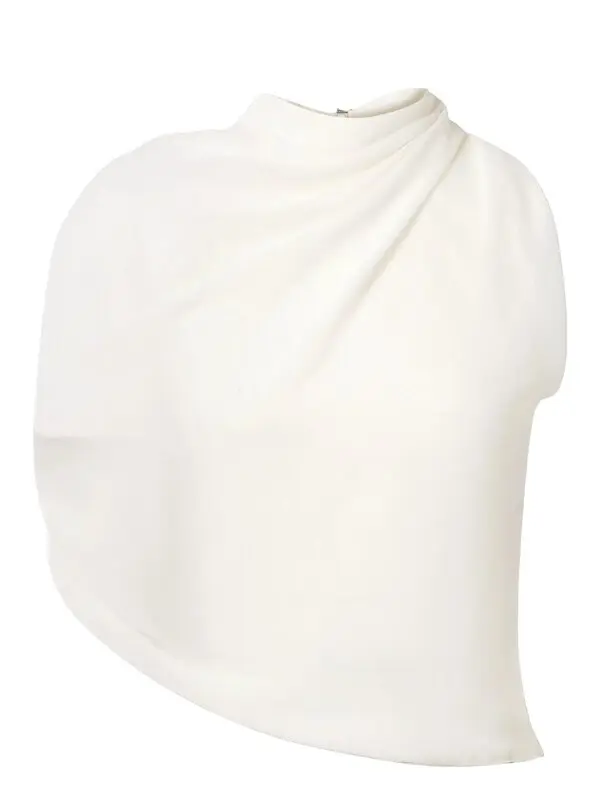 Jacquemus Pablo One-sleeve Draped Top - White