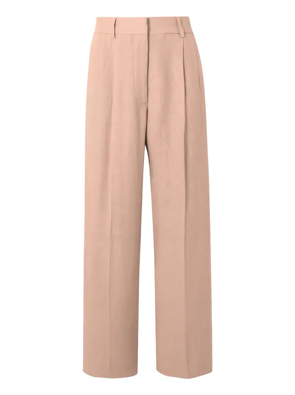 BLAZÉ MILANO Fox Pleated Straight-leg Pants - Blush