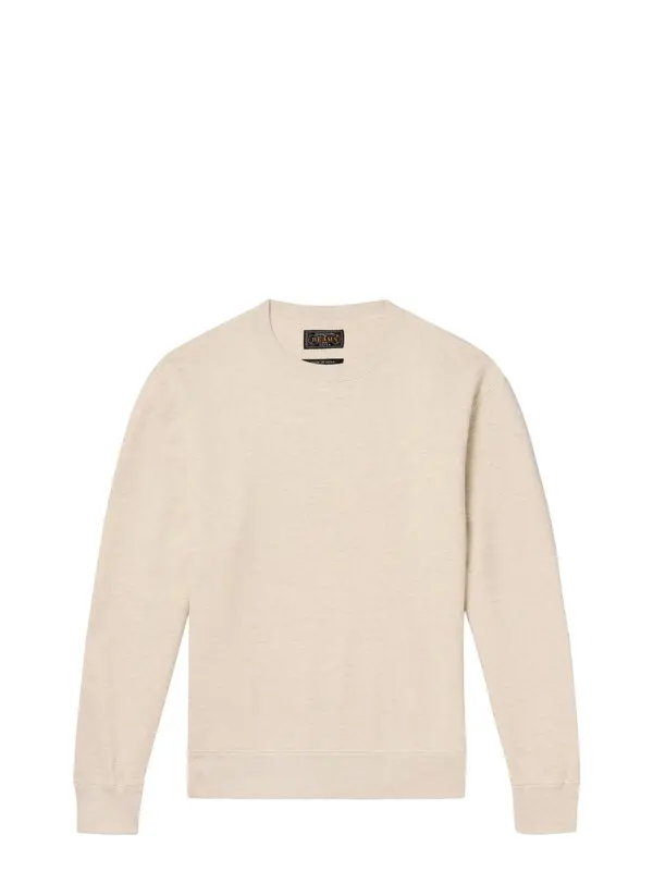 BEAMS Cotton-jersey Sweatshirt - Neutrals