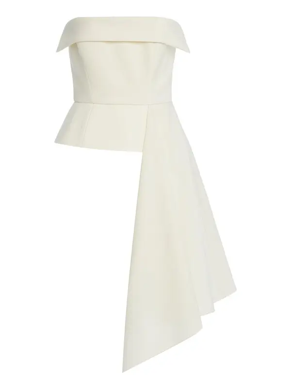 DEL CORE Bustier Handkerchief Top - Ivory