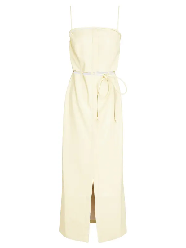 Nanushka Loula Okobor™ Midi Dress - Pastel Yellow