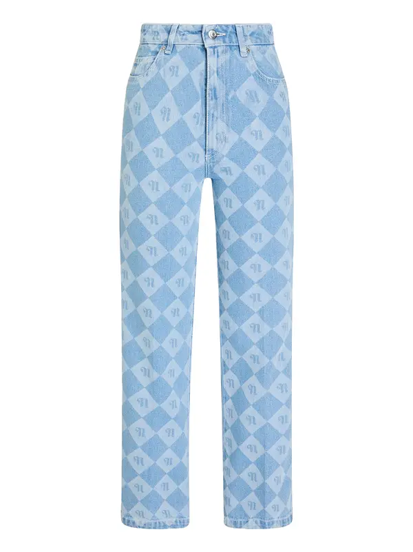 Nanushka Zoey Logo-print Jeans - Light Denim