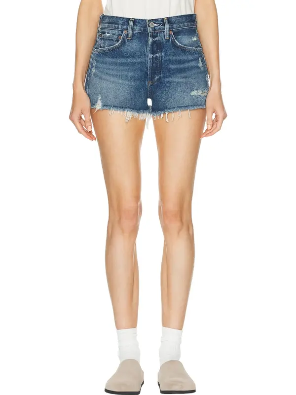AGOLDE Parker Denim Short - Dark Swapmeet