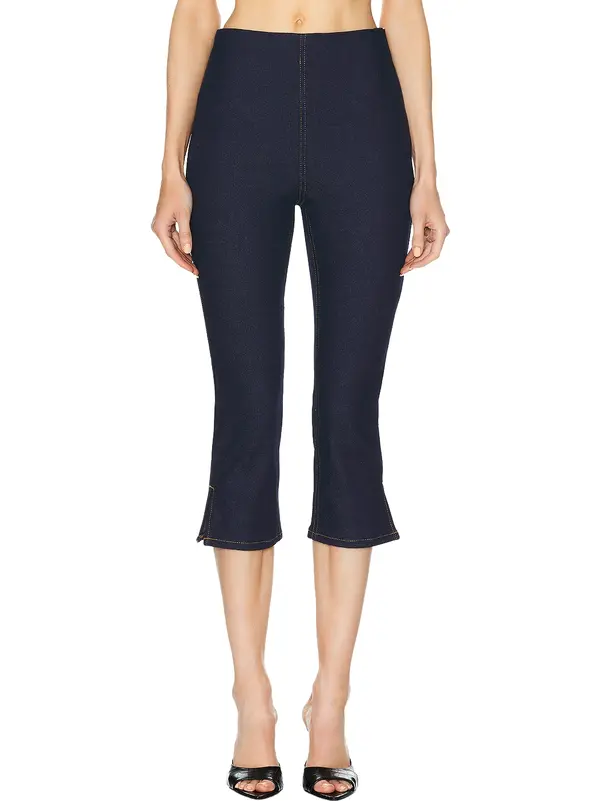 EB DENIM Split Hem Capri Jeans - Midnight
