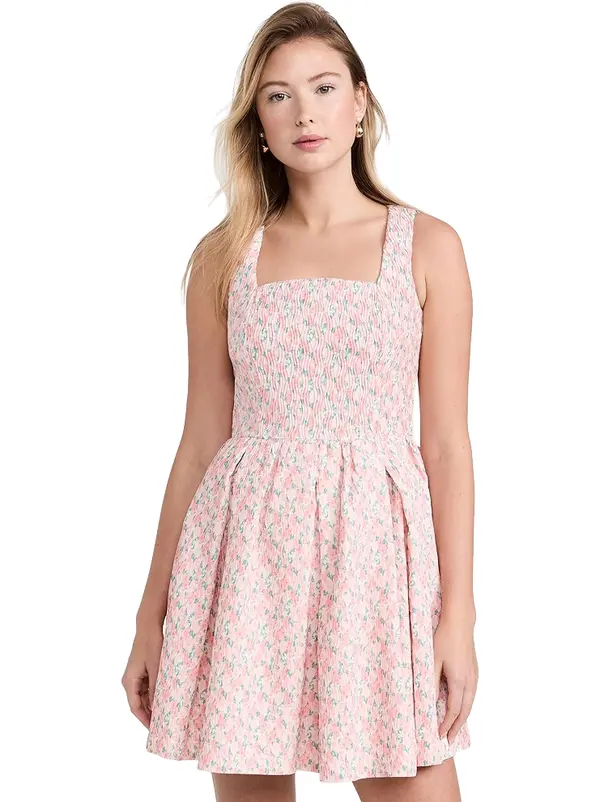 Endless Rose Floral Textured Mini Dress - Pink