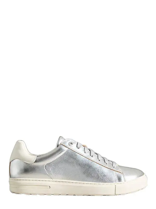 BIRKENSTOCK Bend Low Leather Sneakers - Silver Metallic
