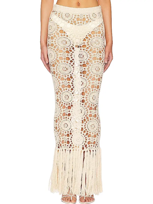 Tularosa Luanne Maxi Skirt - Llght Beige