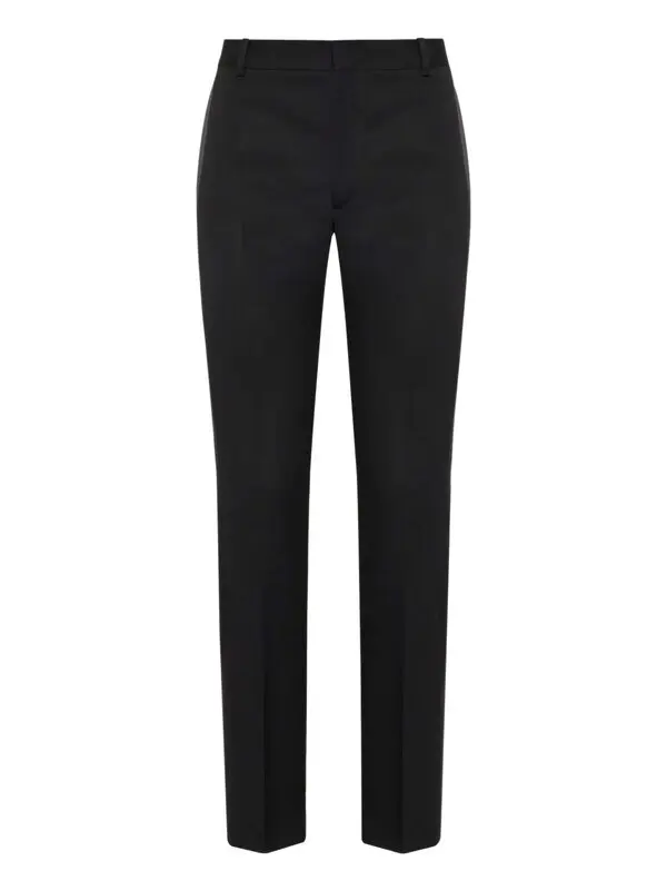 Alexander McQueen Wool Tailored Trousers - Black