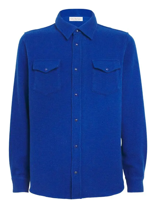 GOD'S TRUE CASHMERE Cashmere And Lapis Lazuli Shirt - Navy