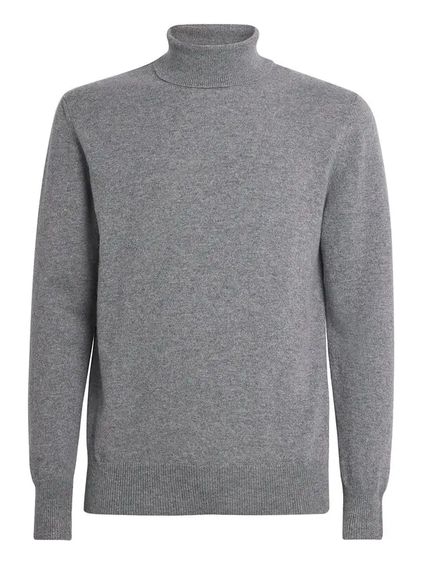 LARDINI Cashmere Rollneck Sweater - Grey