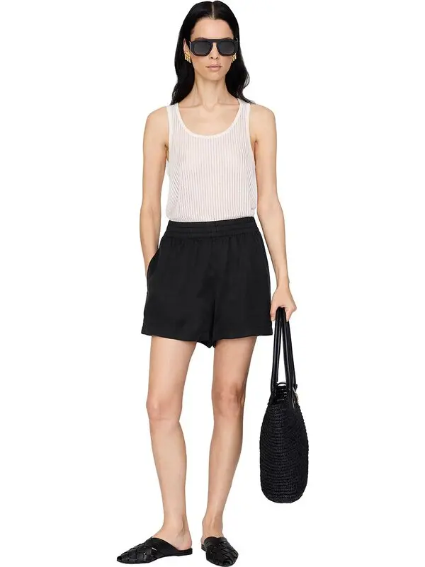 ANINE BING Kam Shorts - Washed Black