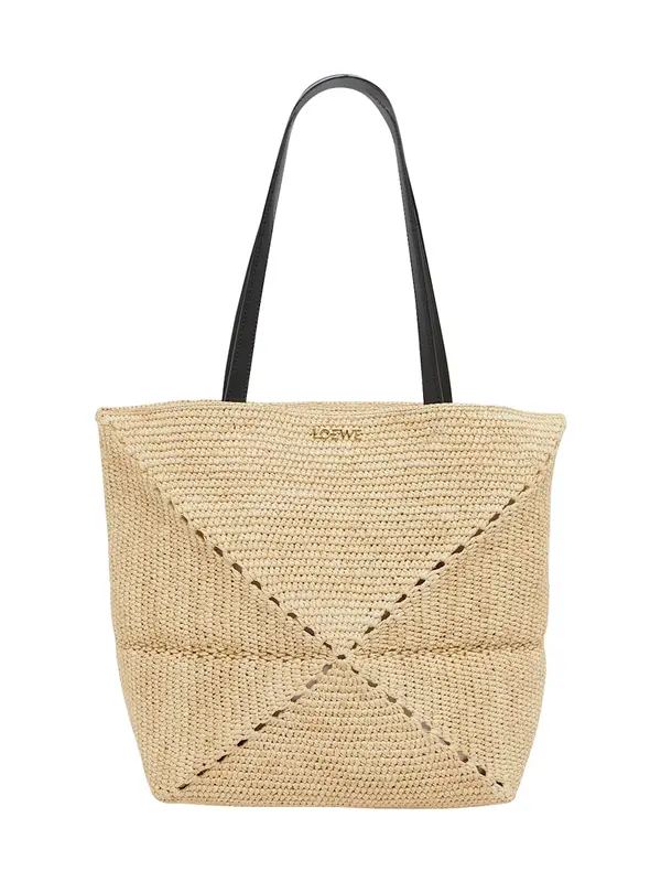 Loewe Paula's Ibiza Medium Puzzle Fold Tote Bag - Natural