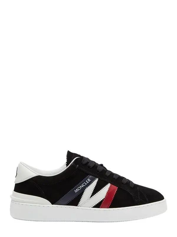 Moncler Monaco Suede Sneakers - Black
