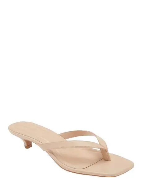 OPEN EDIT Tori Kitten Heel Sandal - Tan Cream