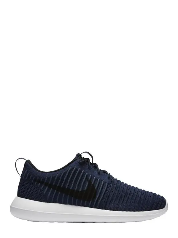 Nike Roshe Two Flyknit Sneakers - College Navy/white/squadron Blue