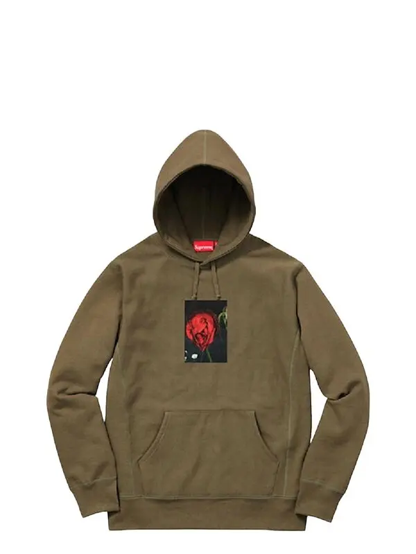 Supreme Araki Rose Hooded Sweatshirt - Olive