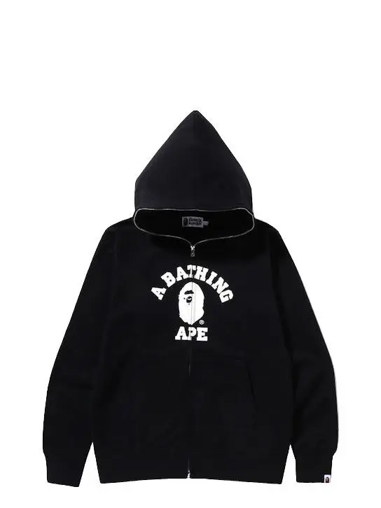 BAPE College Full Zip Hoodie - Black