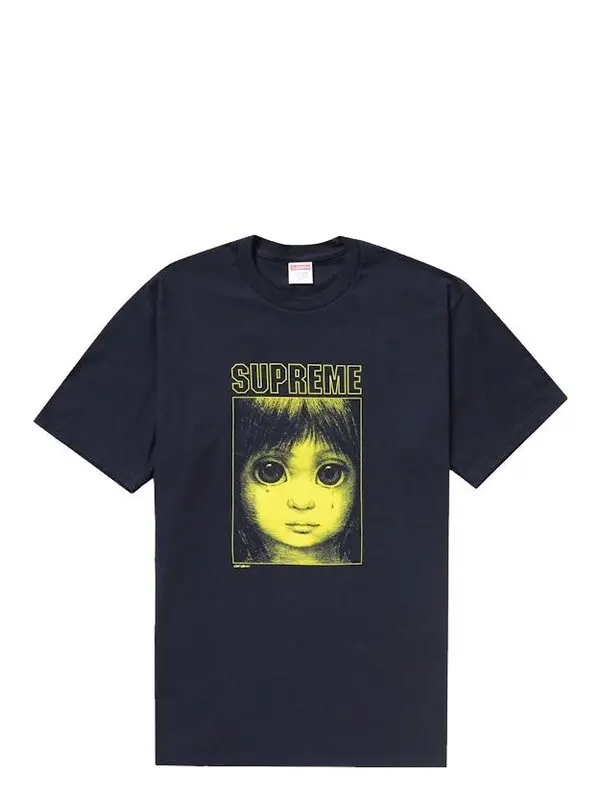 Supreme Margaret Keane Teardrop Tee Shirt - Navy Blue