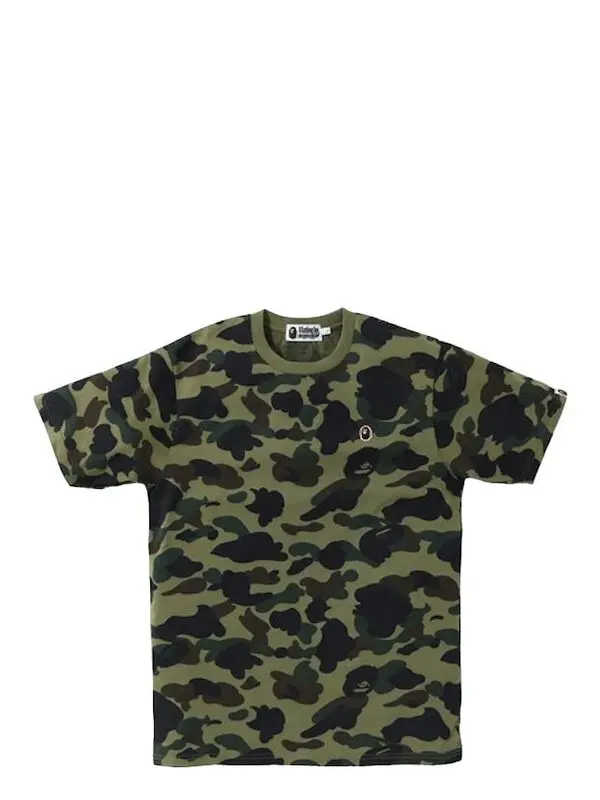 A BATHING APE 1st Camo One Point Tee Shirt - Green