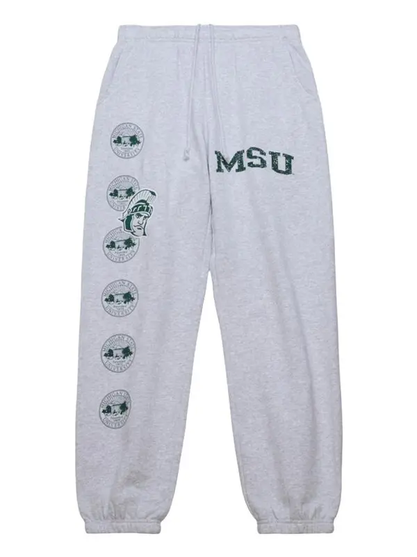 TRAVIS SCOTT X Mitchell & Ness Michigan State Spartans Classic Sweatpants - Heather Gray