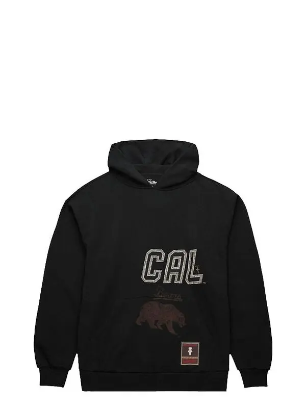 TRAVIS SCOTT X Mitchell & Ness Cal Bears Overlap Pullover Hoodie - Black