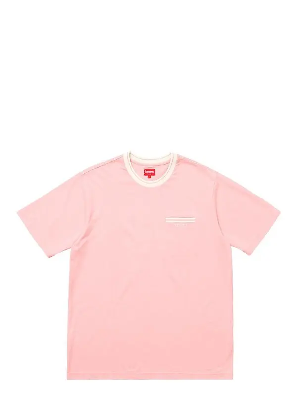 Supreme Ribbed Pocket Tee Shirt - Pink