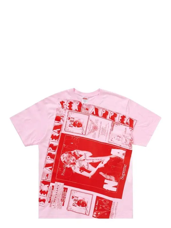 Supreme Collage Tee Shirt - Light Pink