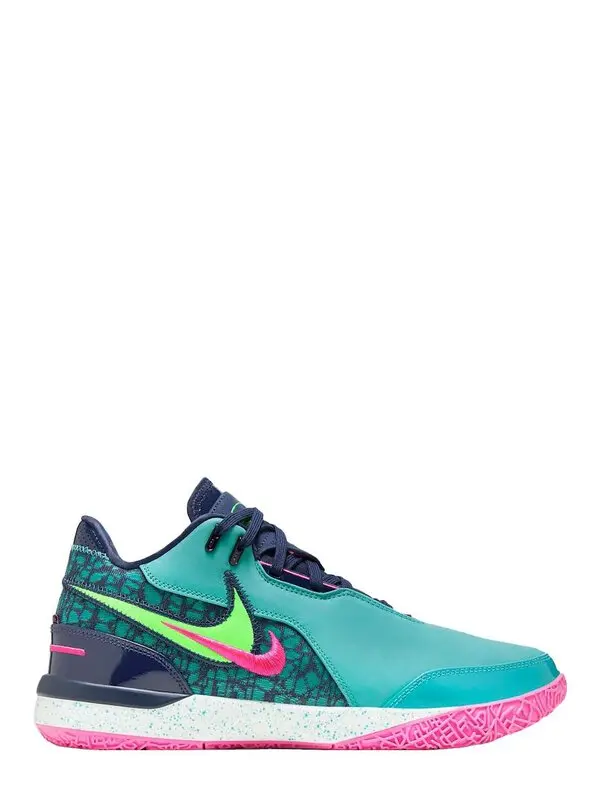 Nike Zoom Lebron Nxxt Gen Ampd Ep South Beach Sneakers - Dusty Cactus/green Strike/midnight Navy Blue