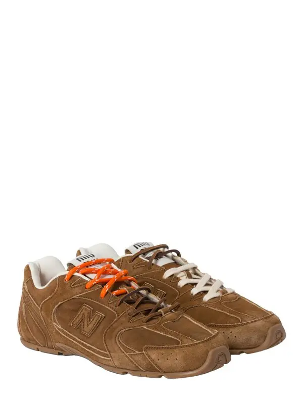 Miu Miu X New Balance 530 Sl Suede Sneakers - Cinnamon