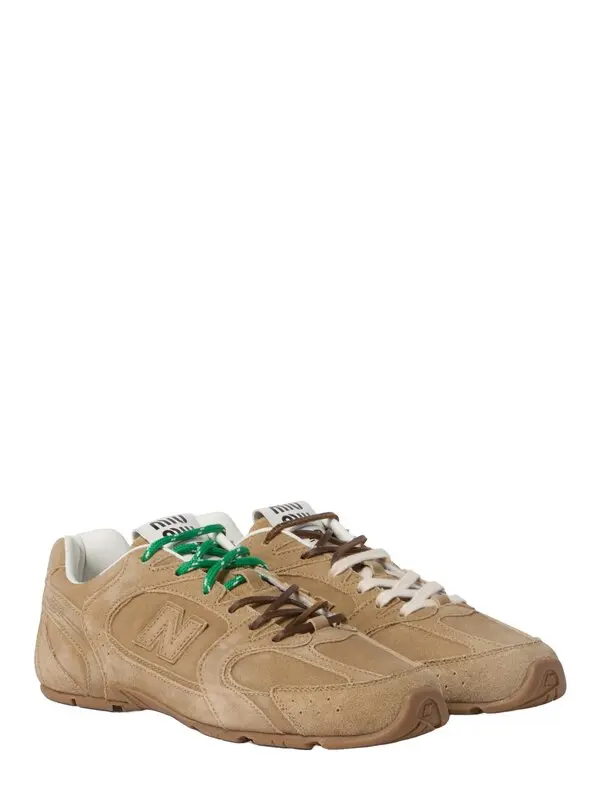 Miu Miu Suede New Balance 530 Sl Sneakers - Ecru